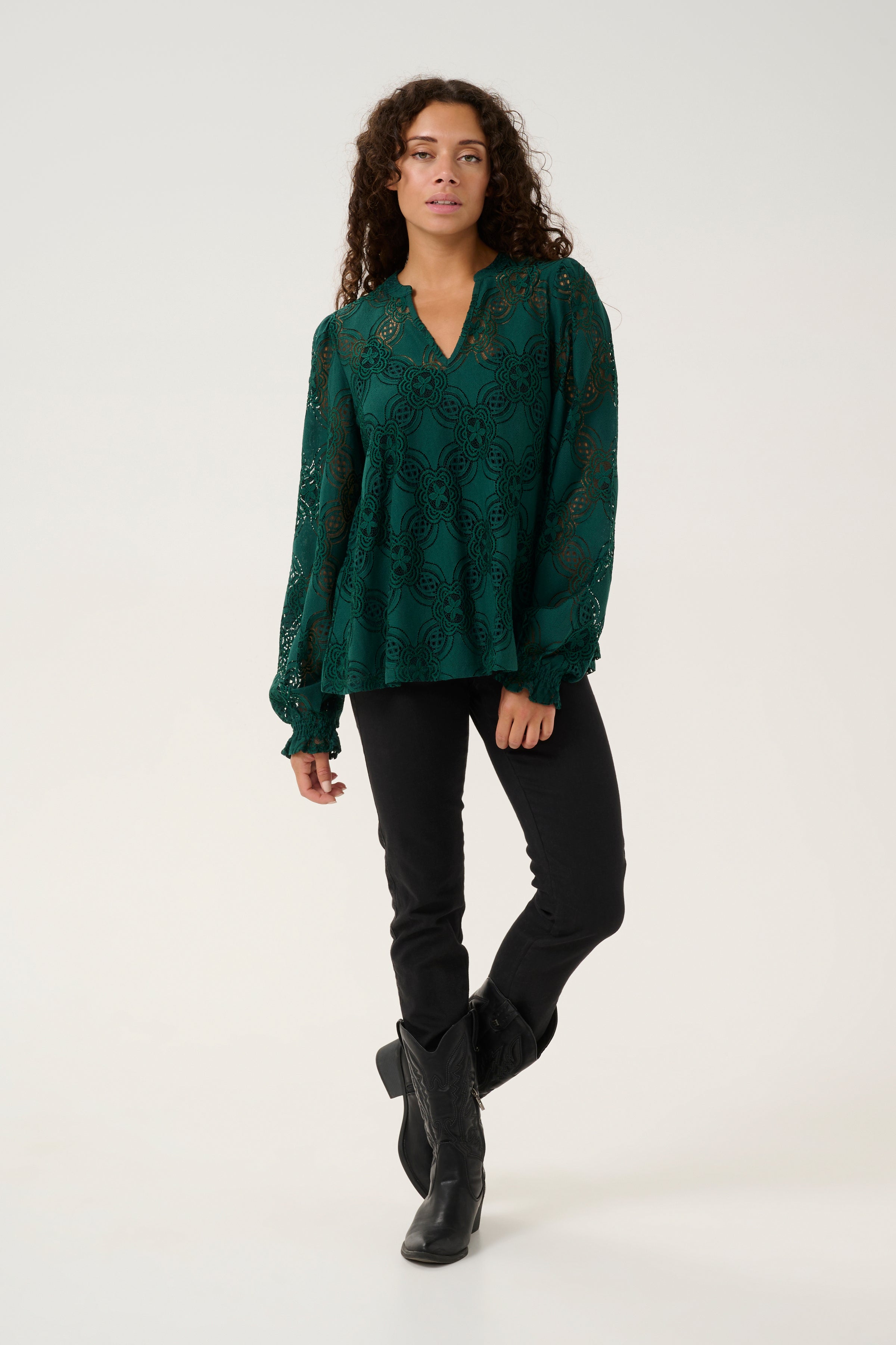 Olu Blouse - Botanical garden/ green – Sorella